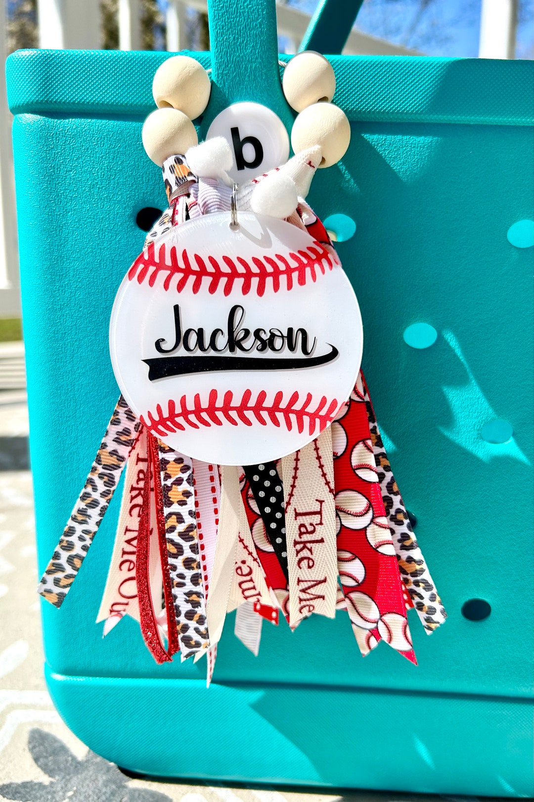 Baseball Bag Tassel, Sports Bag Charm, Baseball Bag Charm, Acrylic Bag ...
