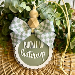 Buckle up Buttercup Car Charm, Car Charm, Car Accessory, Rearview ...