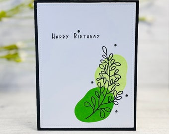 Green Birthday Card - Etsy