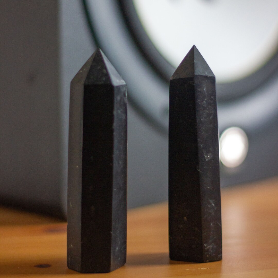 EMF Neutralizer Shungite Stone Tower 10 Cm, Stone Energy Protection ...