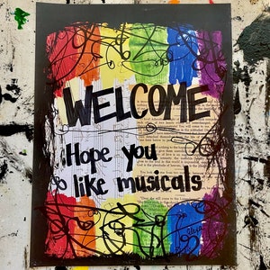 Musicals Welcome Art Broadway Sign Painting Musical Theater Theatre ...