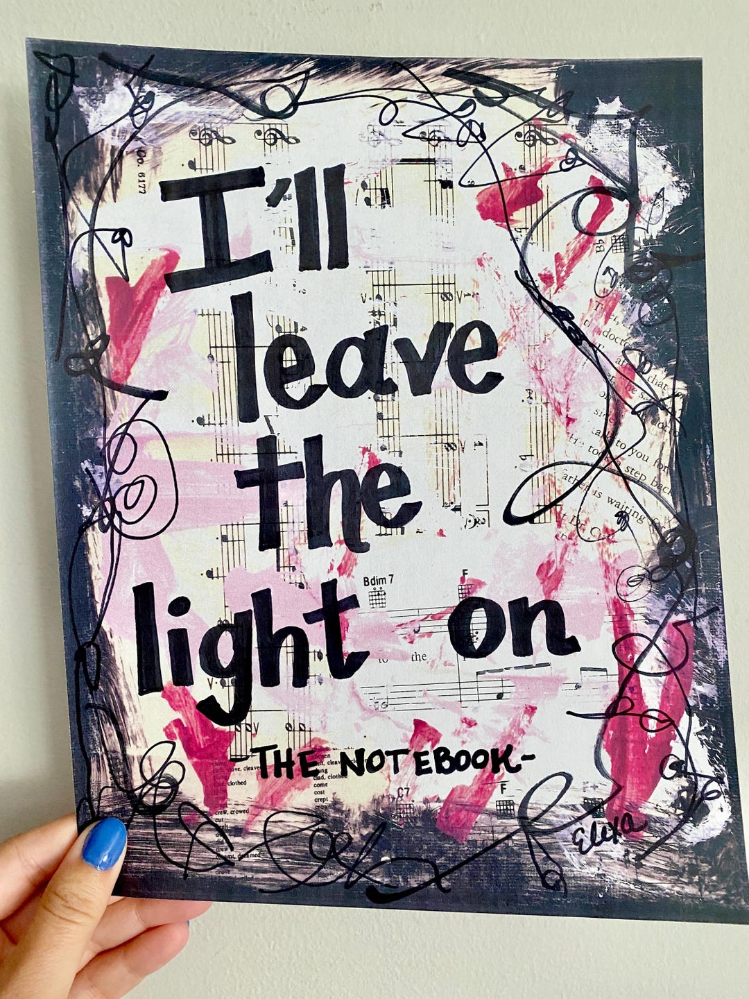 Notebook Musical Art Broadway Ingrid Michaelson Painting Canvas Music ...