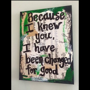 Wicked Musical Art Broadway for Good Painting Canvas Music Theater ...