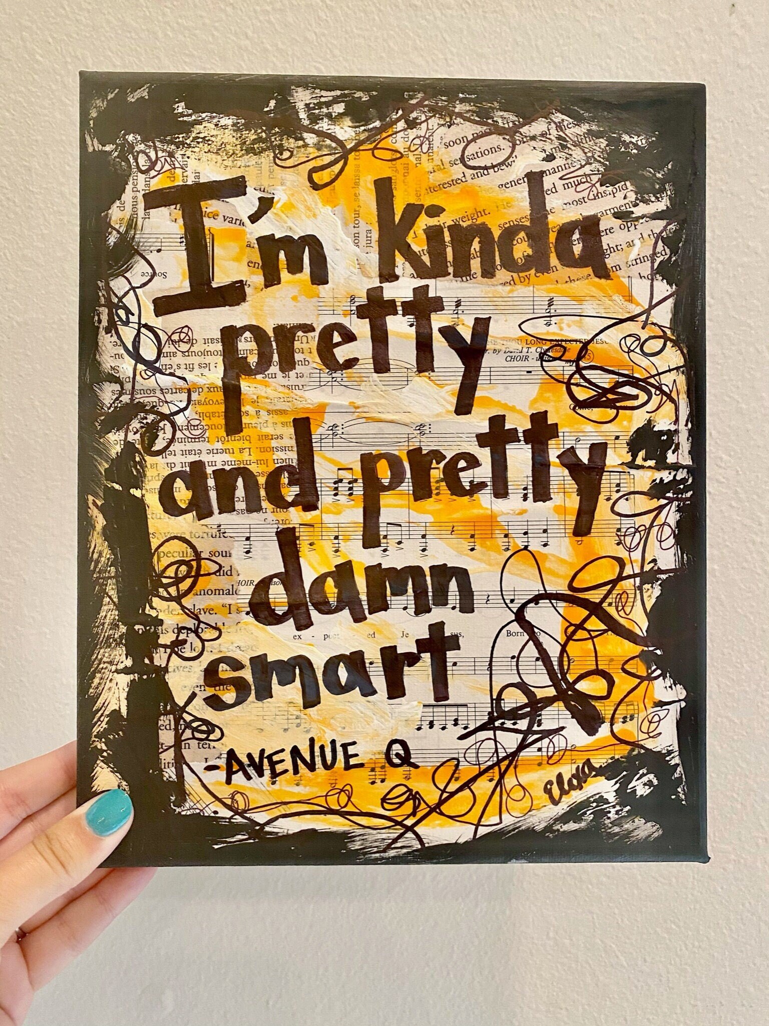 AVENUE Q i'm Kinda Pretty and Pretty Damn - Etsy