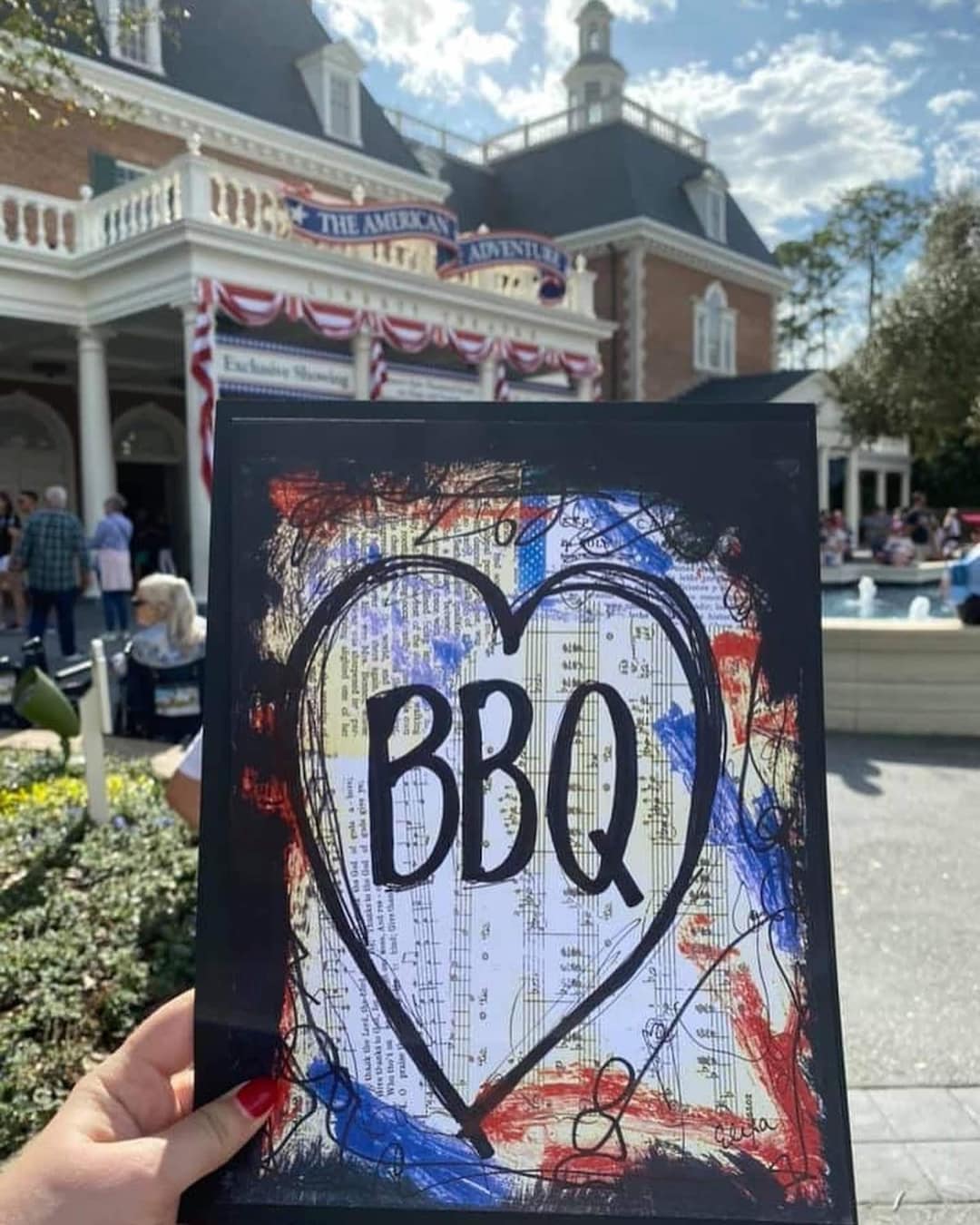 BBQ Painting Art Music Barbecue Theme Pork Ribs Chicken Kitchen Home ...