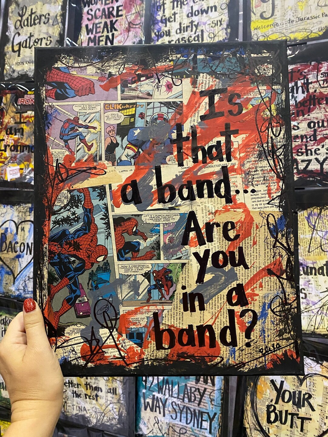 Spider-man Art Comic Book Painting Canvas Spiderman Spider Man Marvel ...