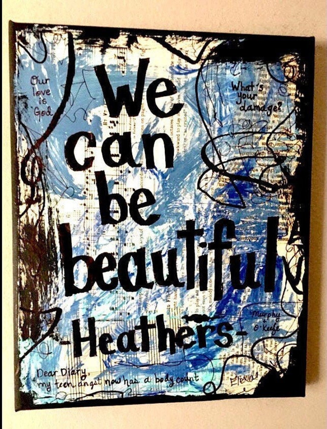 Heathers Art Broadway Musical Theatre Music Painting Wall Art Home ...