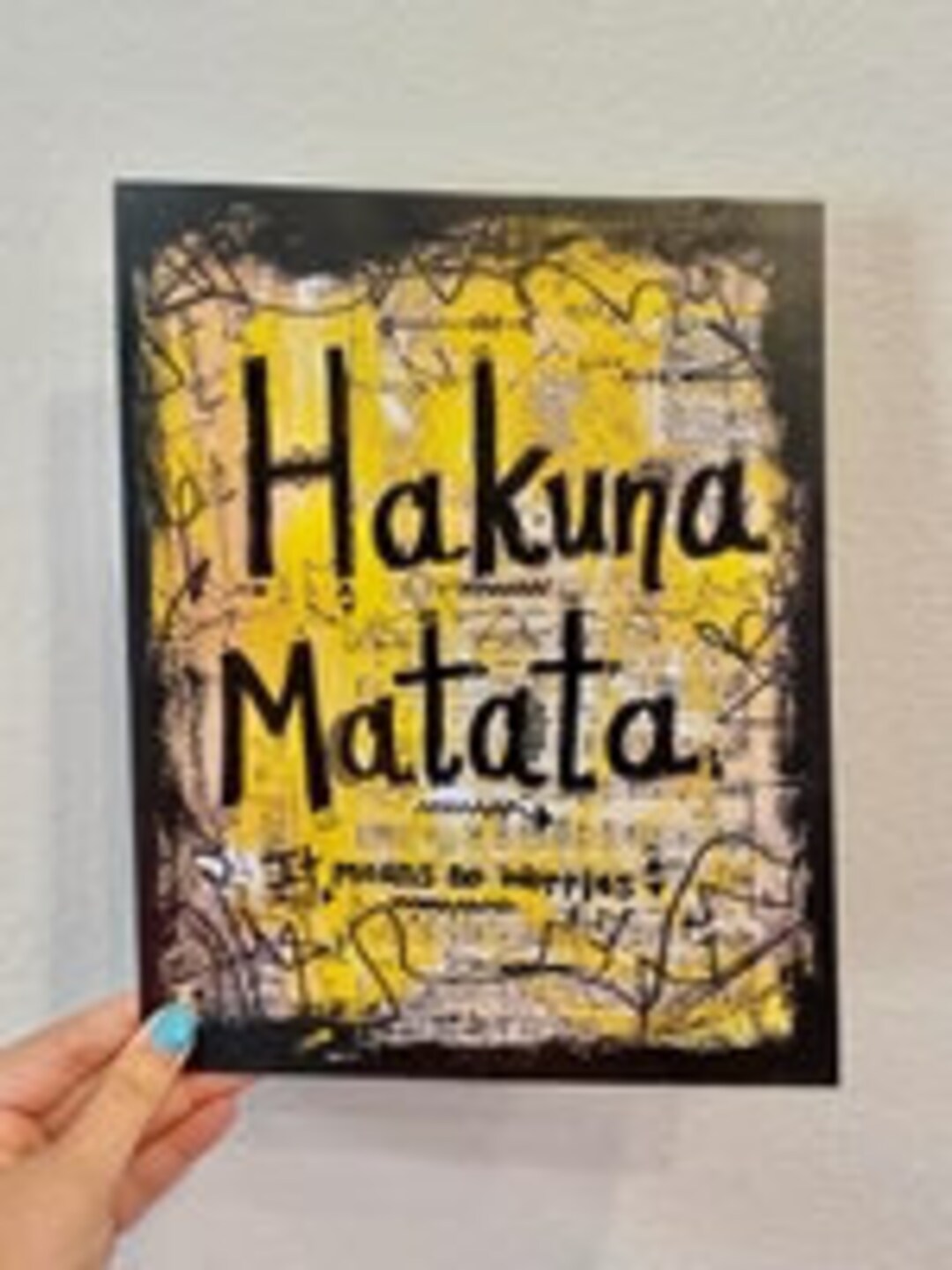 The Lion King Art Hakuna Matata Animated Disney World Movie Broadway Musical Wall Home Decor ...