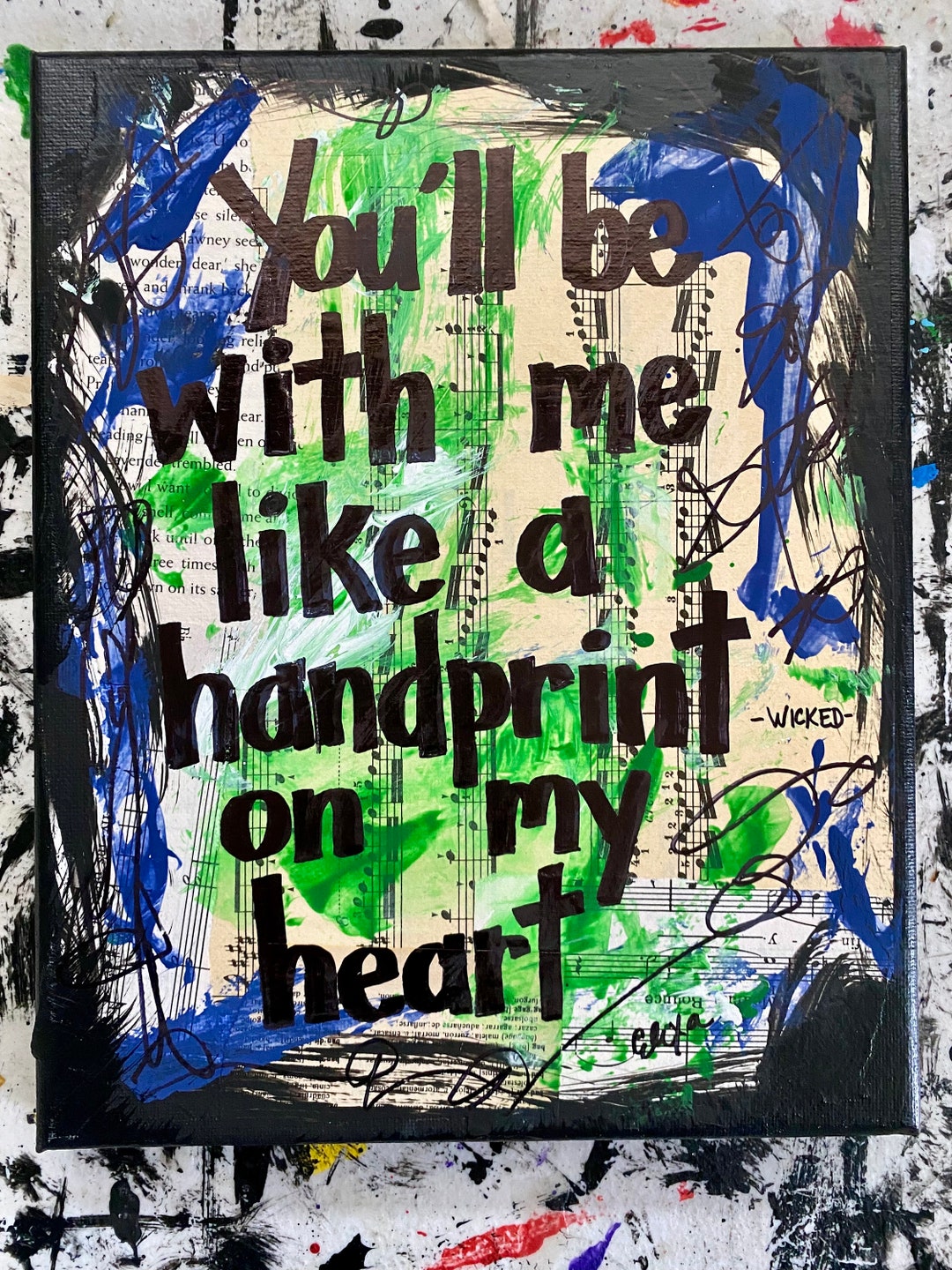 Wicked Musical Art Broadway for Good Painting Canvas Music Theater ...