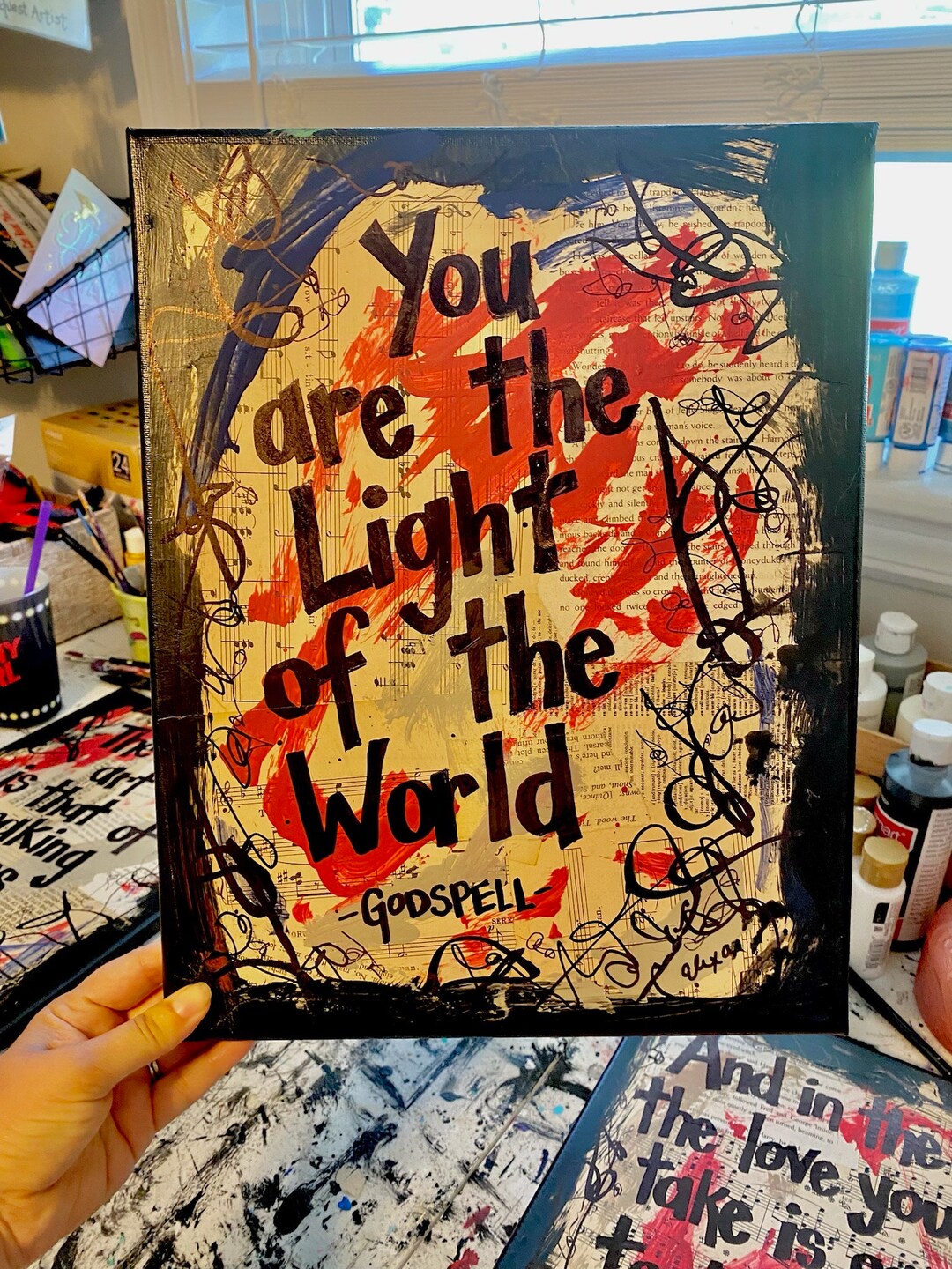 GODSPELL Art Canvas Broadway Show Painting Musical Theater Theatre ...