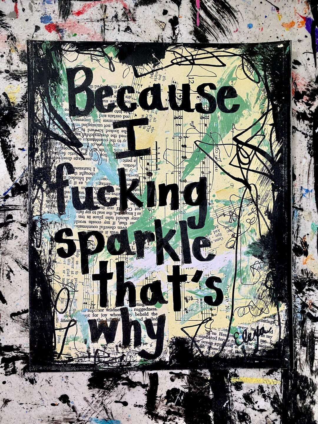 Sparkle Art Sassy Silly Cute Funny Girl Power Bff Quote Wall Art Home ...