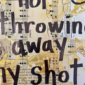 HAMILTON Art Music Broadway Musical Theater Theatre Gift Wall Art Home ...