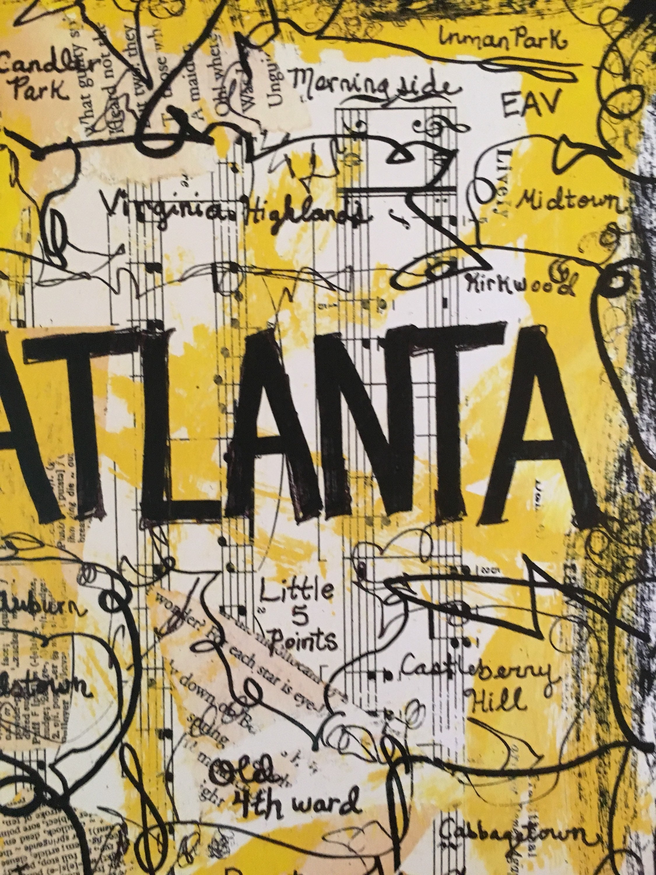 Atlanta Georgia Art ATL Hometown Wall Art Decatur Kirkwood - Etsy