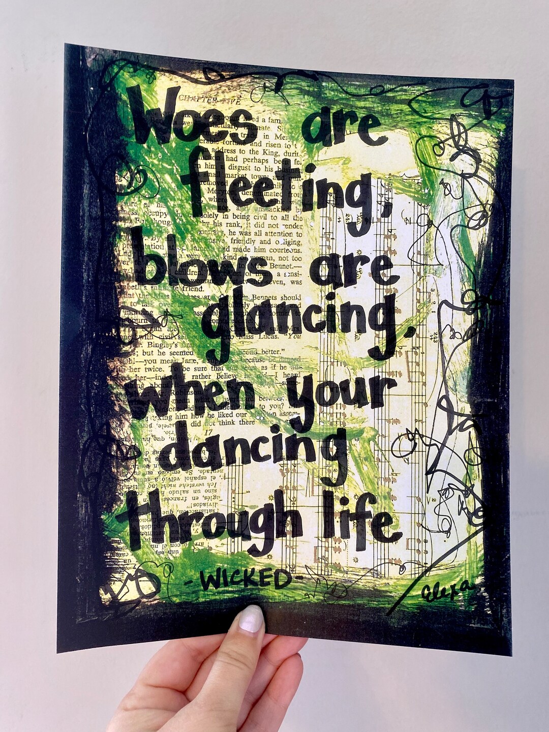 Wicked Musical Art Broadway Fiyero Painting Canvas Music Theater ...