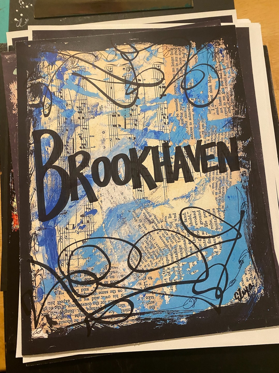 Brookhaven Art Georgia Travel Wall Home Decor Sign Poster Painting ...