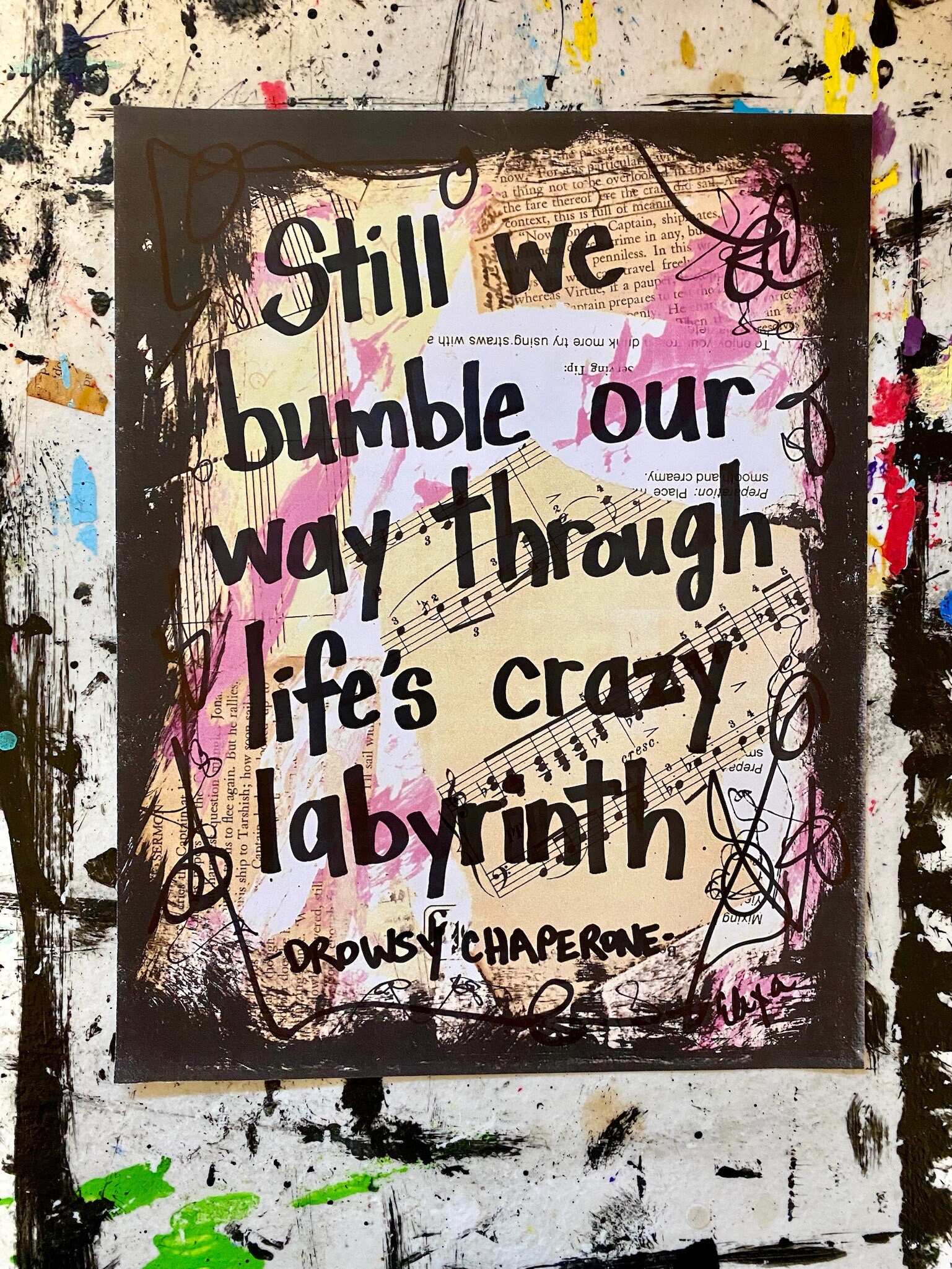 The Drowsy Chaperone Art Broadway Musical Theater Theatre Kid Gift Wall ...