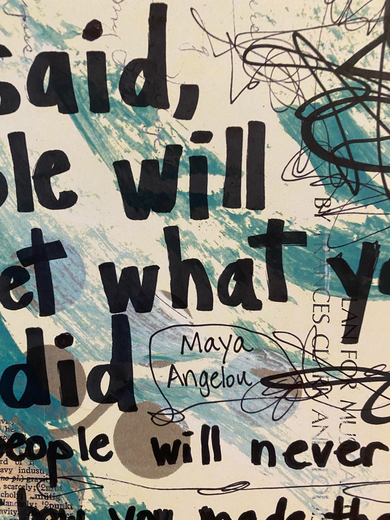 Maya Angelou Art Poet Poem Music Book Wall Art Home Decor - Etsy