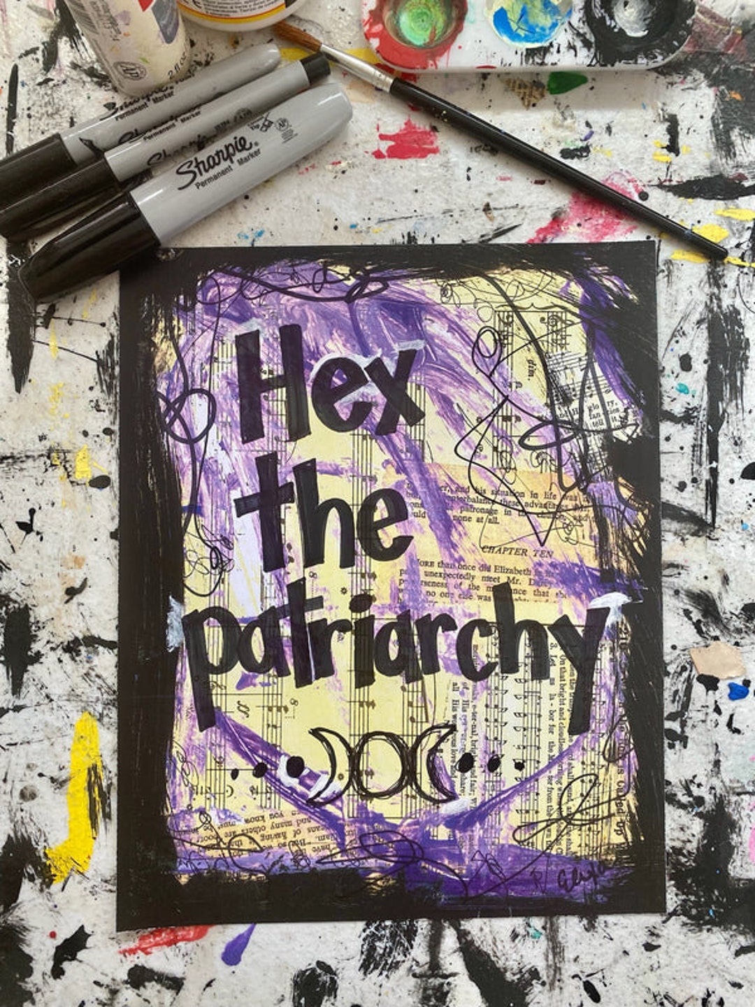 WITCHES Hex the Patriarchy CANVAS Witch Tarot Empowerment - Etsy