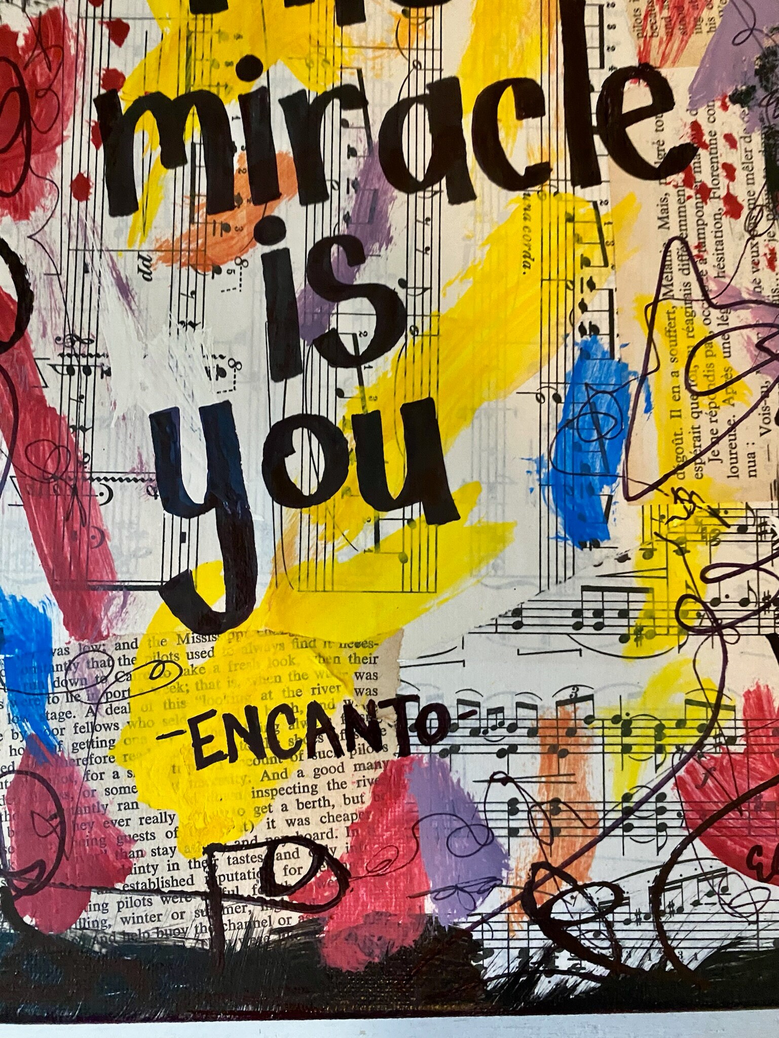 ENCANTO the Miracle is You Canvas Disney Movie Music Wall Art Hand ...