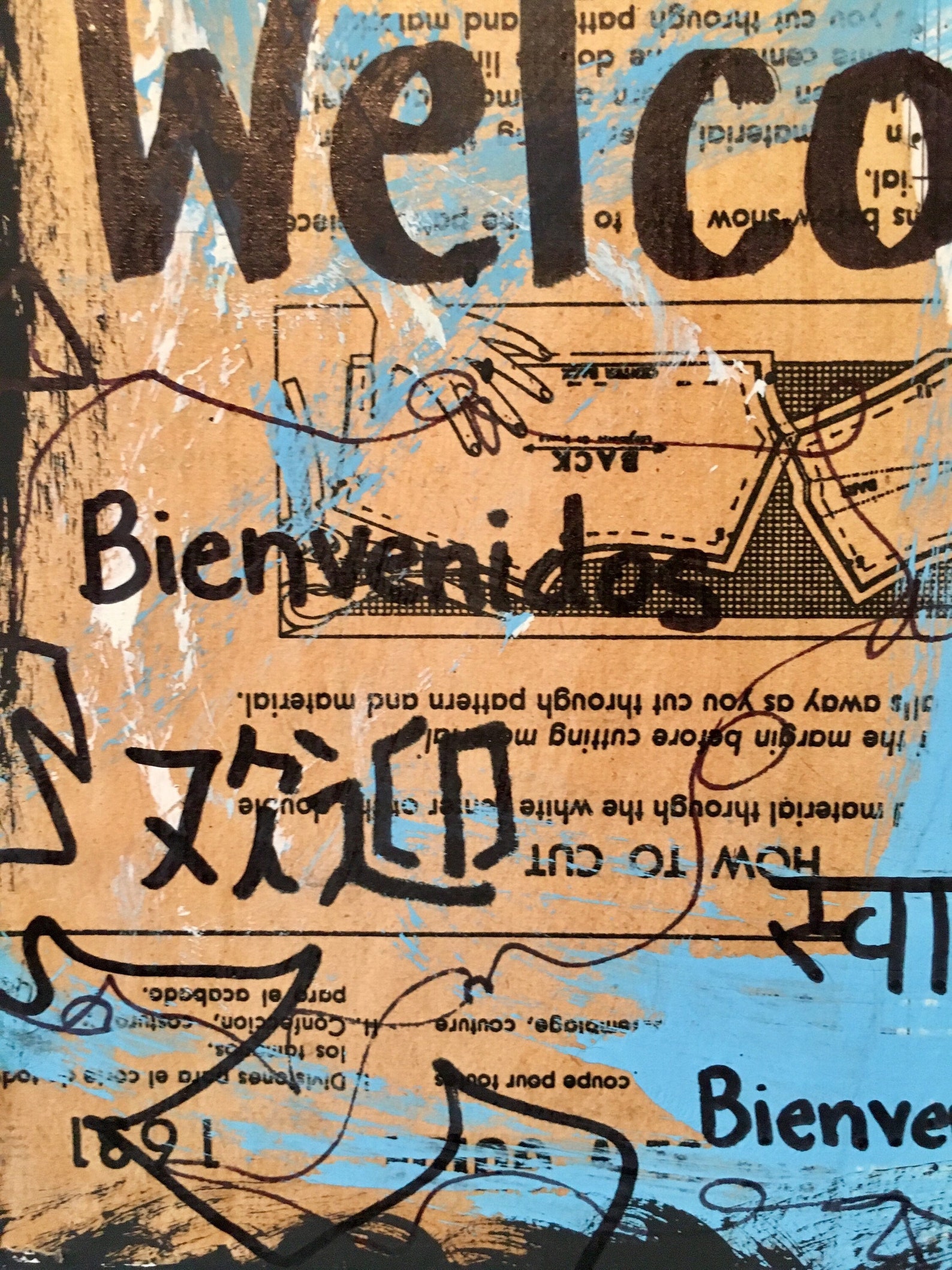 Refugees Welcome Sign Art Print Home Center Painting Immigrant - Etsy