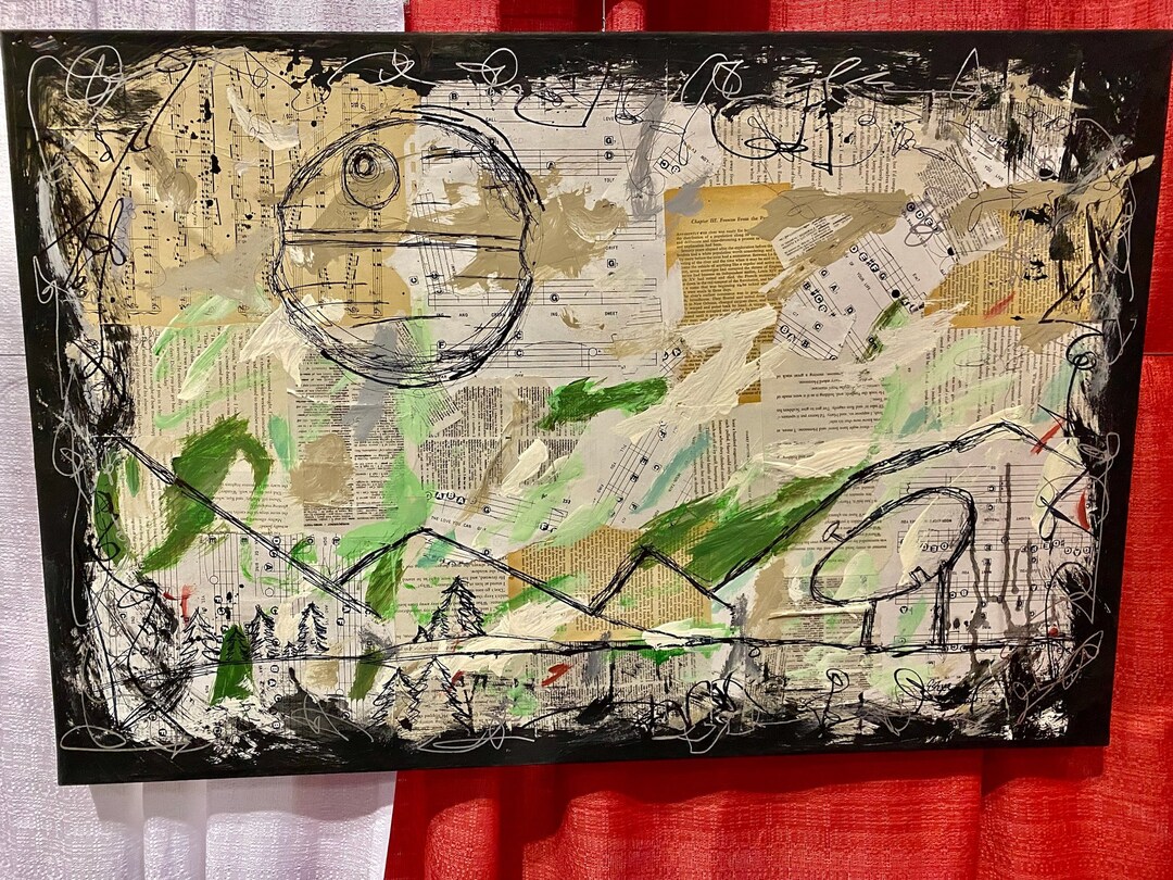 Star Wars ART PRINT Death Star Villain Illustration Endor Nerd - Etsy