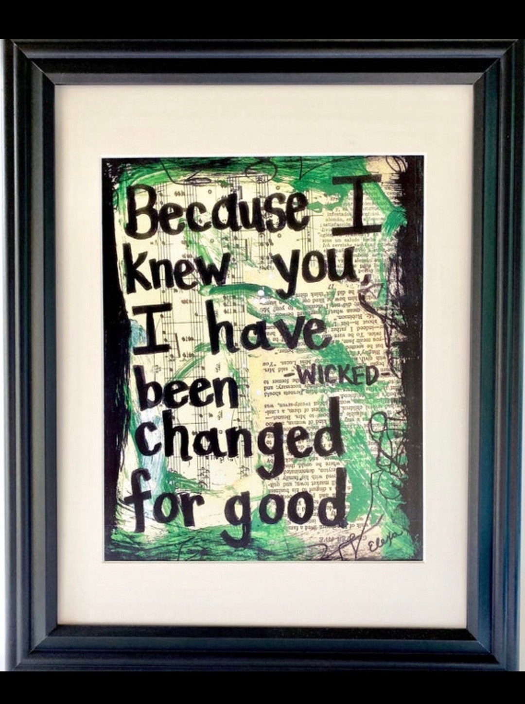 Wicked Musical Art Broadway for Good Painting Canvas Music Theater ...