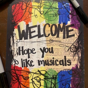 Musicals Welcome Art Broadway Sign Painting Musical Theater Theatre ...