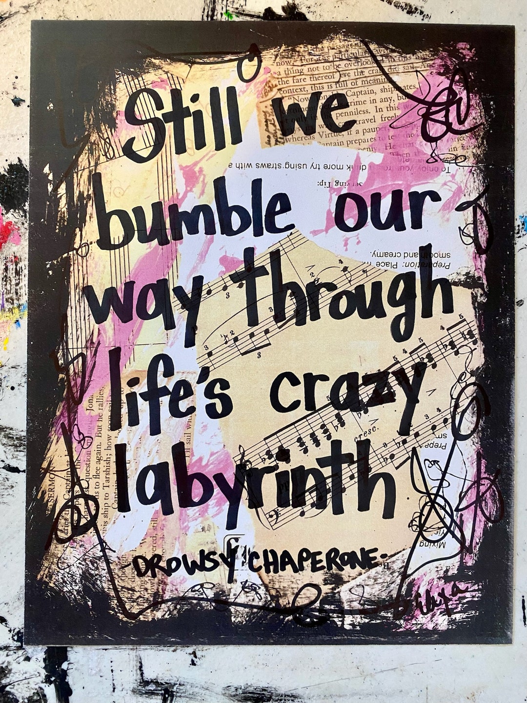 The Drowsy Chaperone Art Broadway Musical Theater Theatre Kid Gift Wall ...