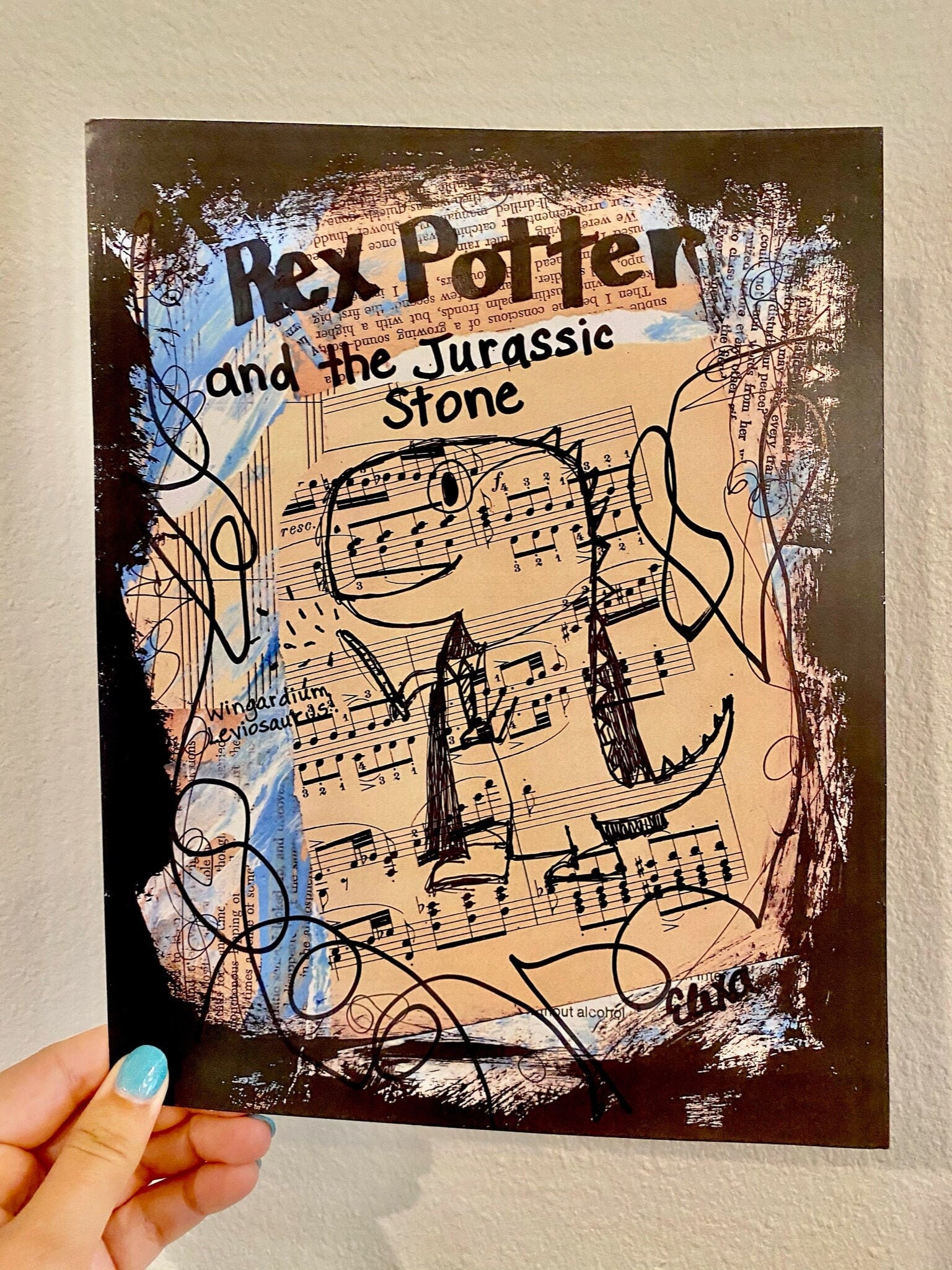 Jurassic Park Potter Painting Dinosaur Wizard Harry Book Trex - Etsy