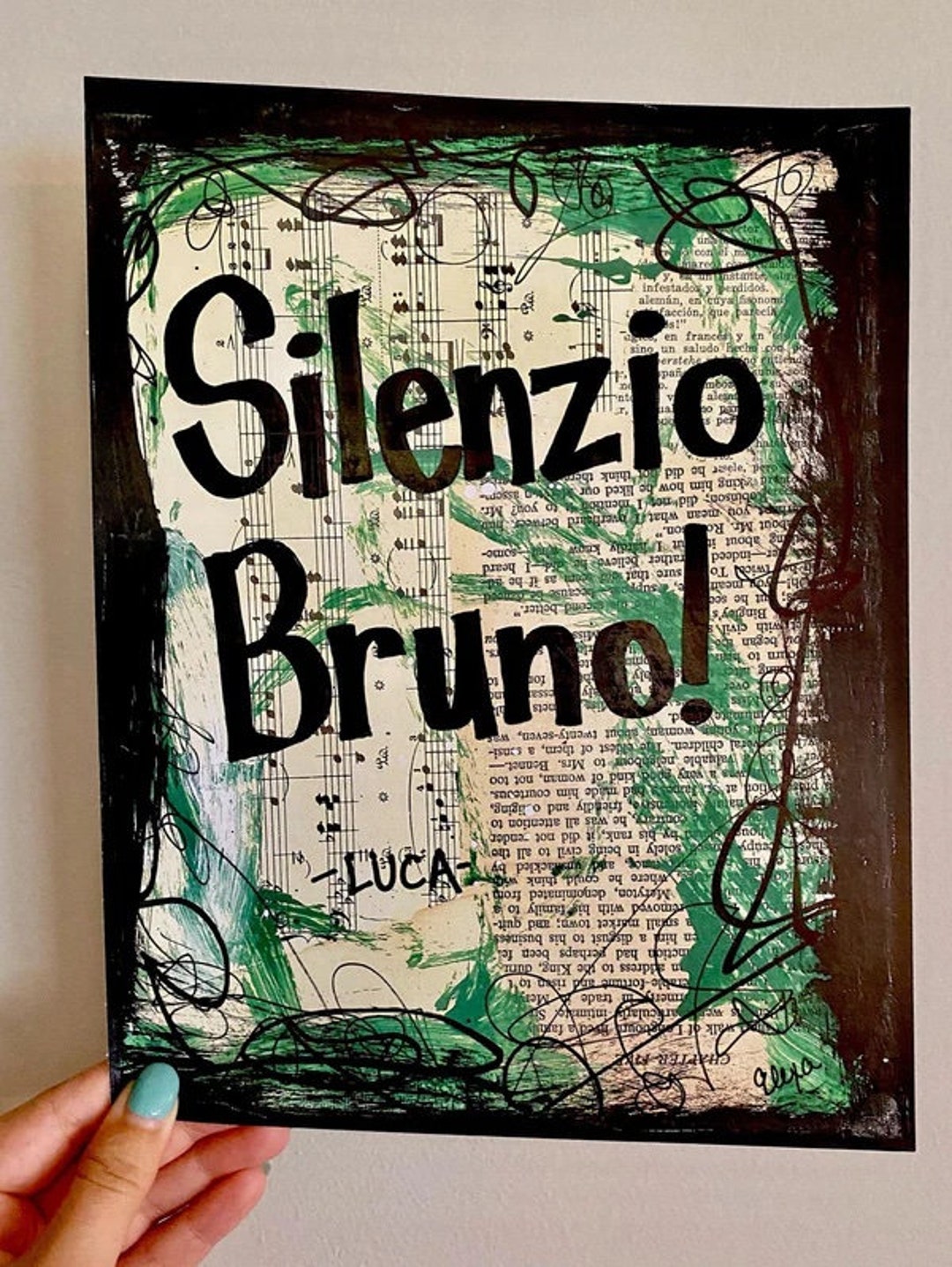 Luca CANVAS Disney Pixar Silenzio Bruno Birthday Family Movie - Etsy