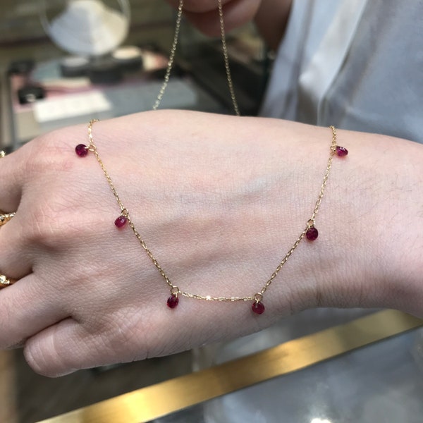 Real Ruby Necklace - Etsy