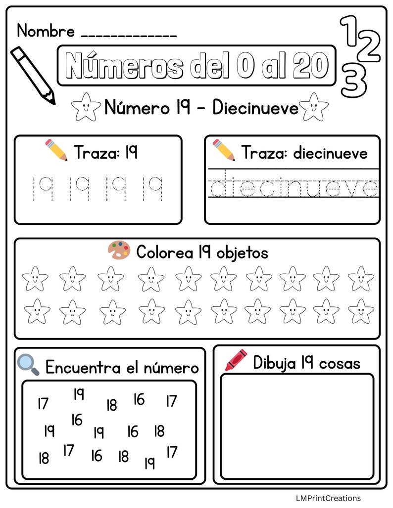 Números Del 0 Al 20 En Español | Spanish Number Worksheets | Tracing ...