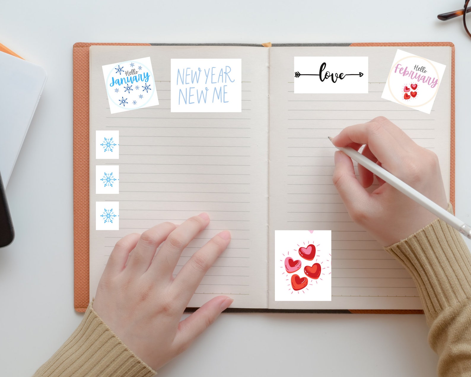 Calendar Printable Stickers, Monthly Calendar Stickers, Holiday ...