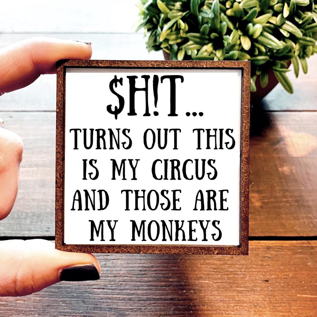 Mini Wood Sign | Framed Miniature Quote | Farmhouse Style | Magnet ...