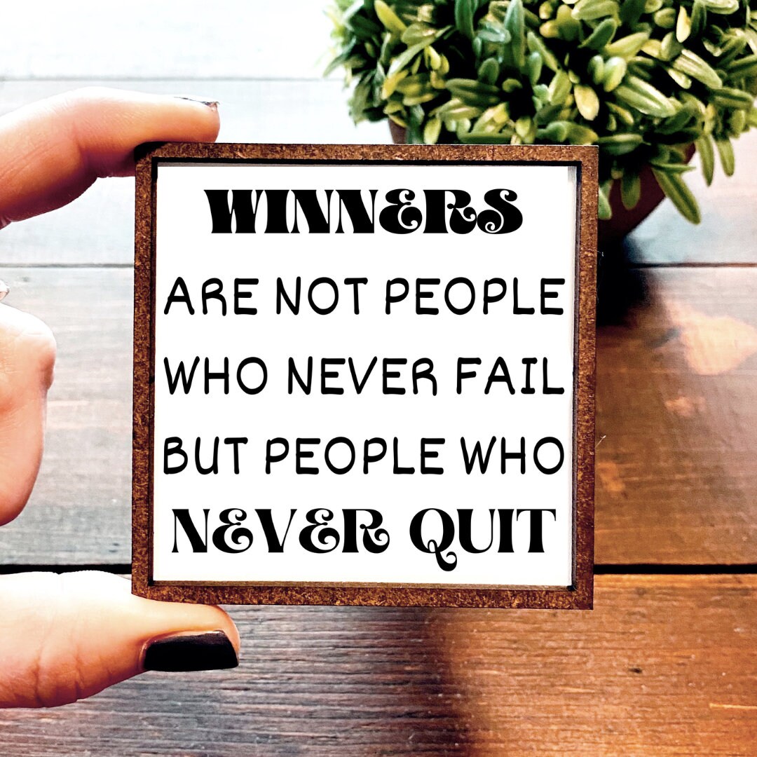 Mini Wood Sign | Framed Miniature Quote | Farmhouse Style | Magnet ...