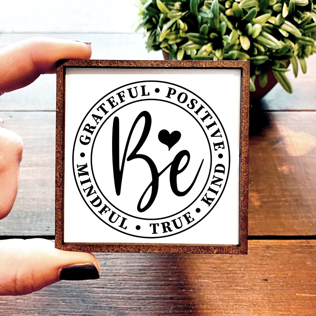 Mini Wood Sign | Framed Miniature Quote | Farmhouse Style | Magnet ...