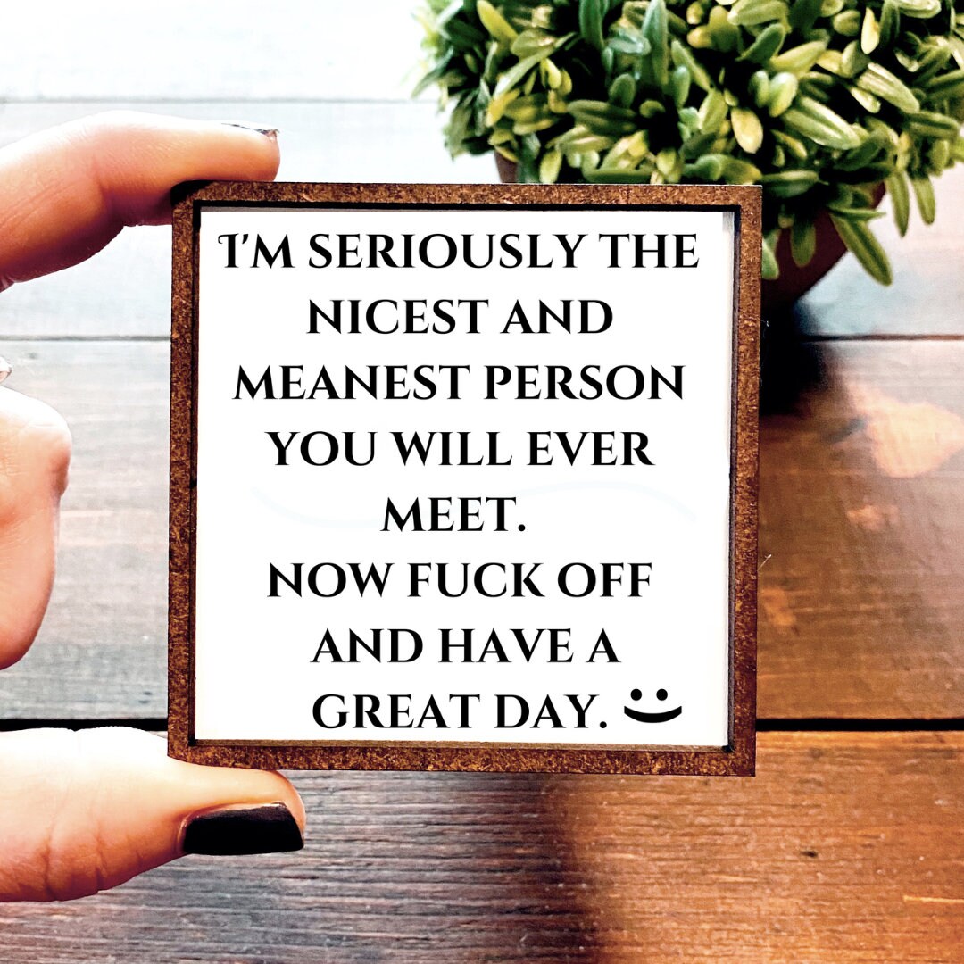 Mini Wood Sign | Framed Miniature Quote | Farmhouse Style | Magnet ...