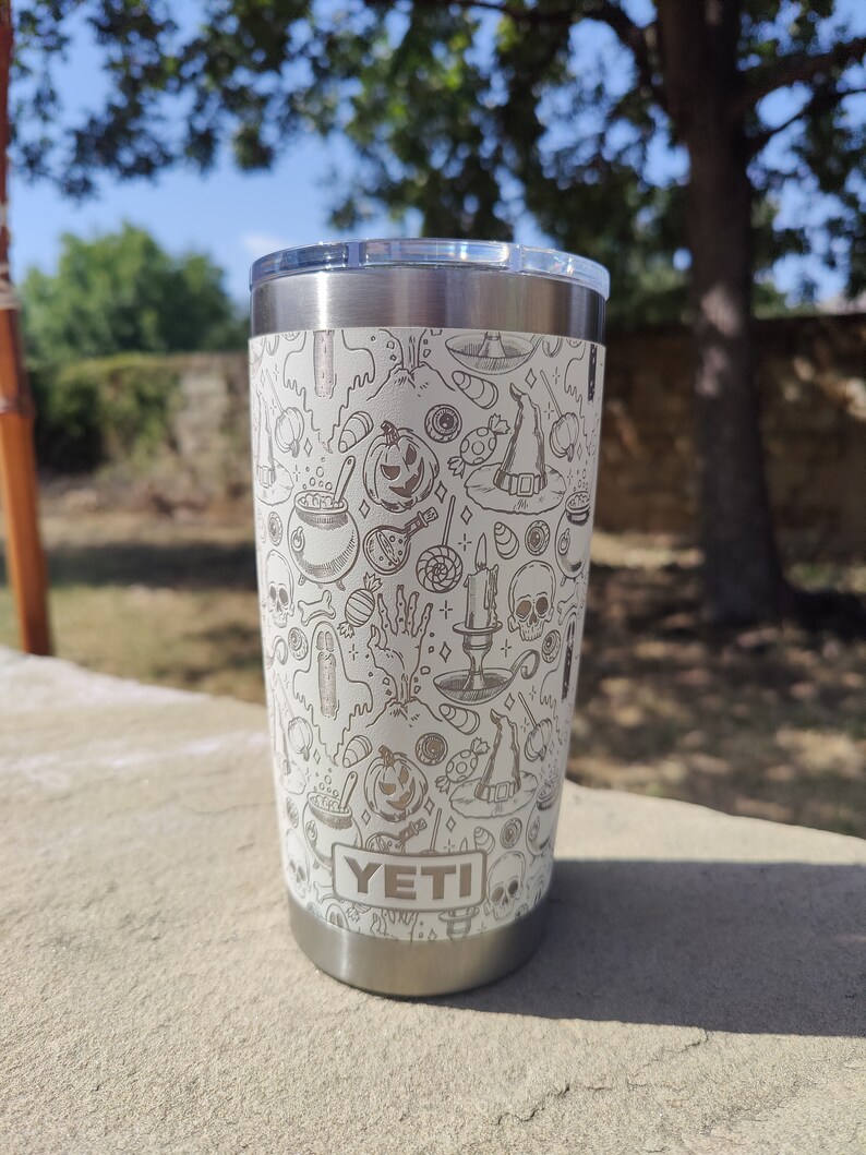 Personalized Engraved Yeti 20oz Tumbler Halloween 360 - Etsy