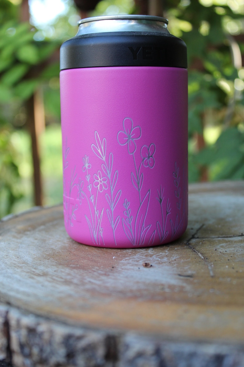 Personalized Engraved Yeti 12oz Colster Wildflower 360 - Etsy