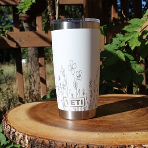 Personalized Engraved Yeti 20oz Tumbler Wildflower 360 - Etsy