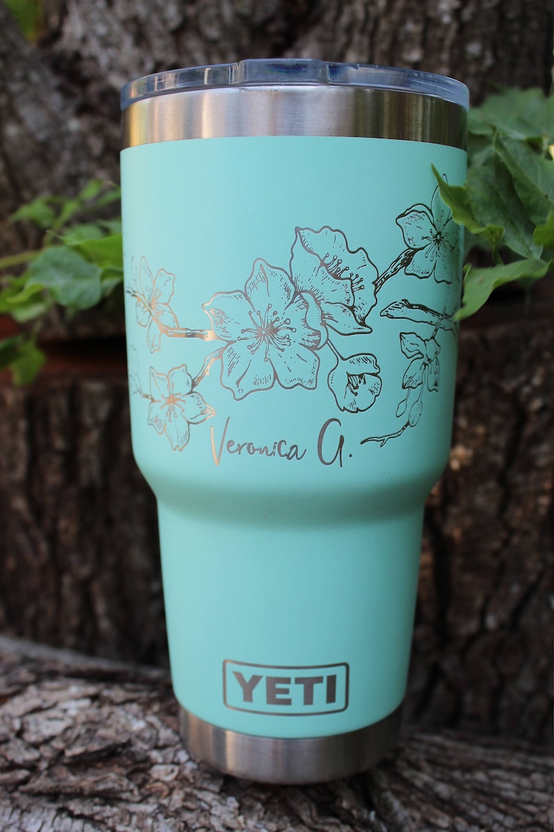 Custom Engraved Yeti 30oz Tumbler 360 Cherry Blossom - Etsy