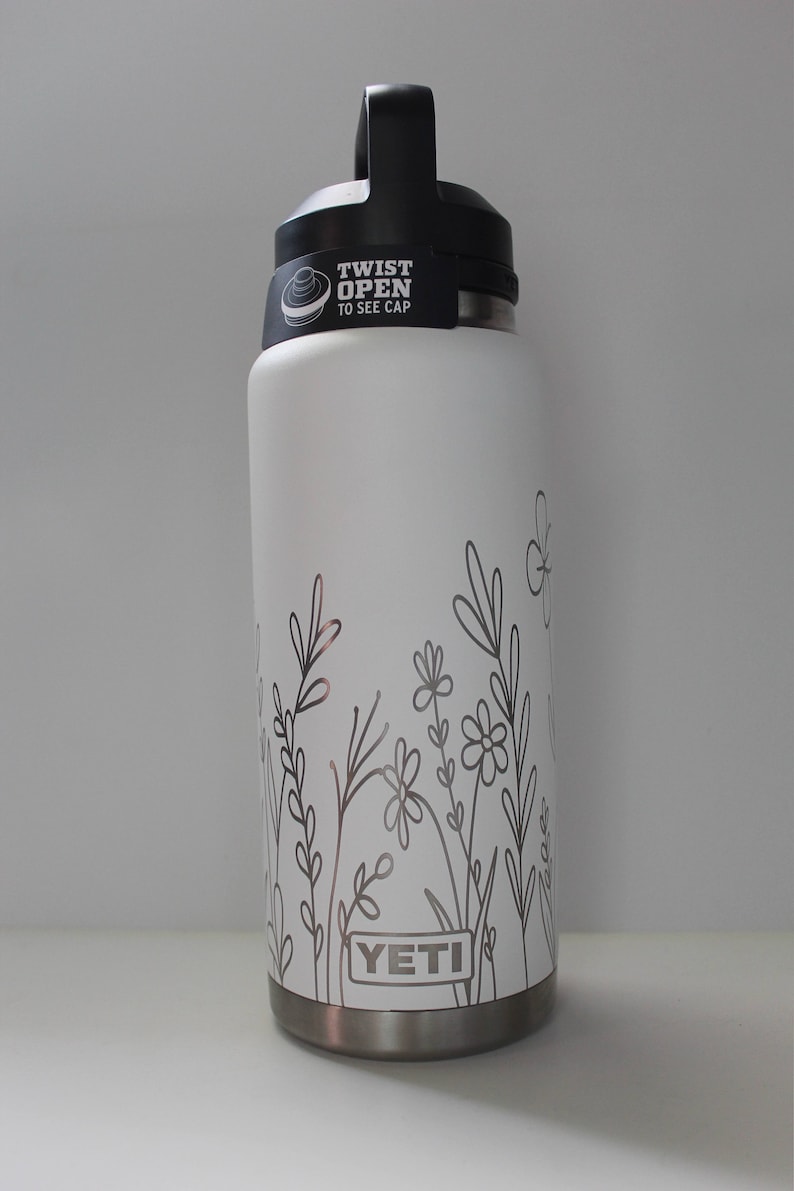 Personalized Engraved Yeti 36oz Bottle Wildflower 360 - Etsy