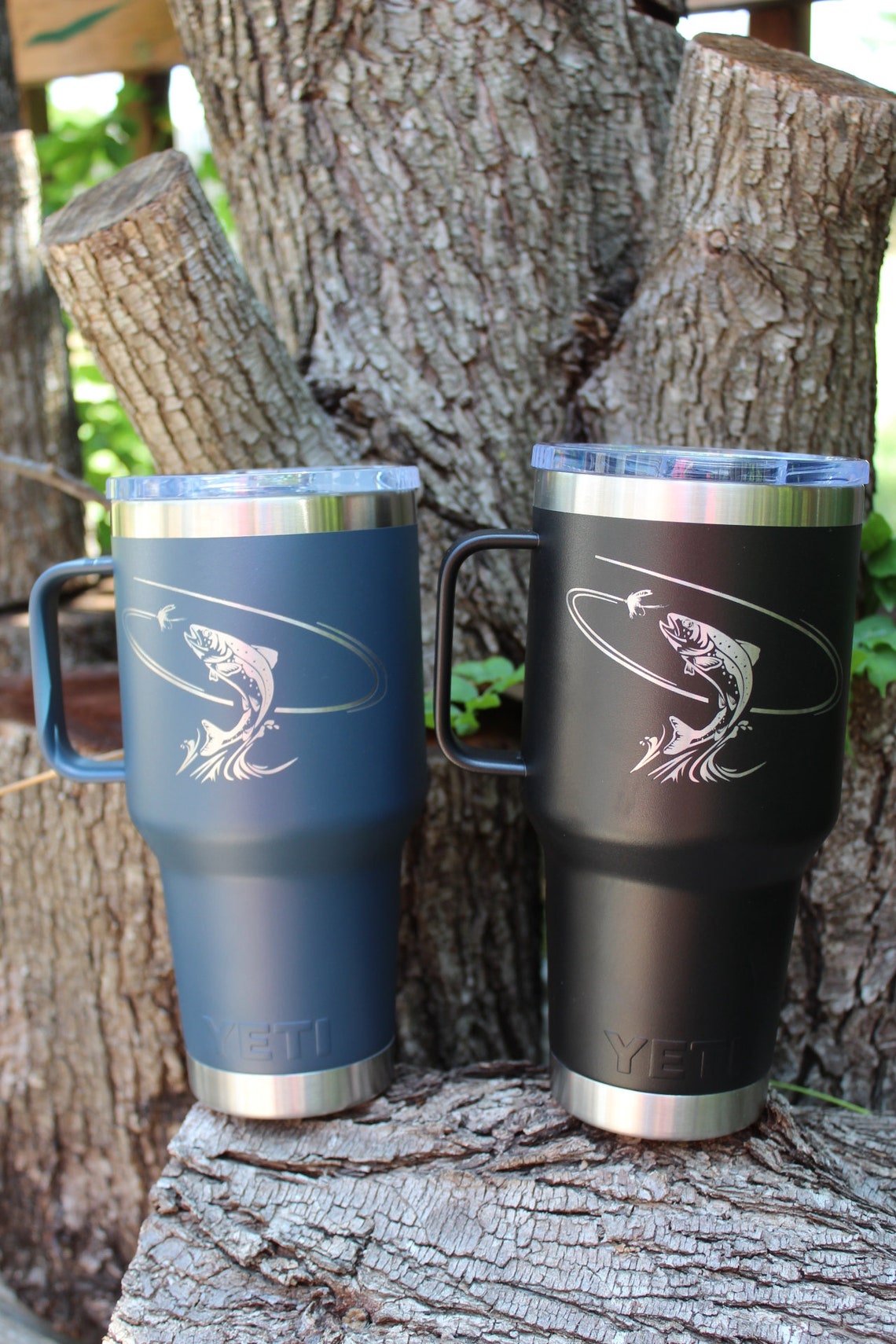 Personalized Engraved Yeti 30oz Travel Mug Fly Fishing - Etsy