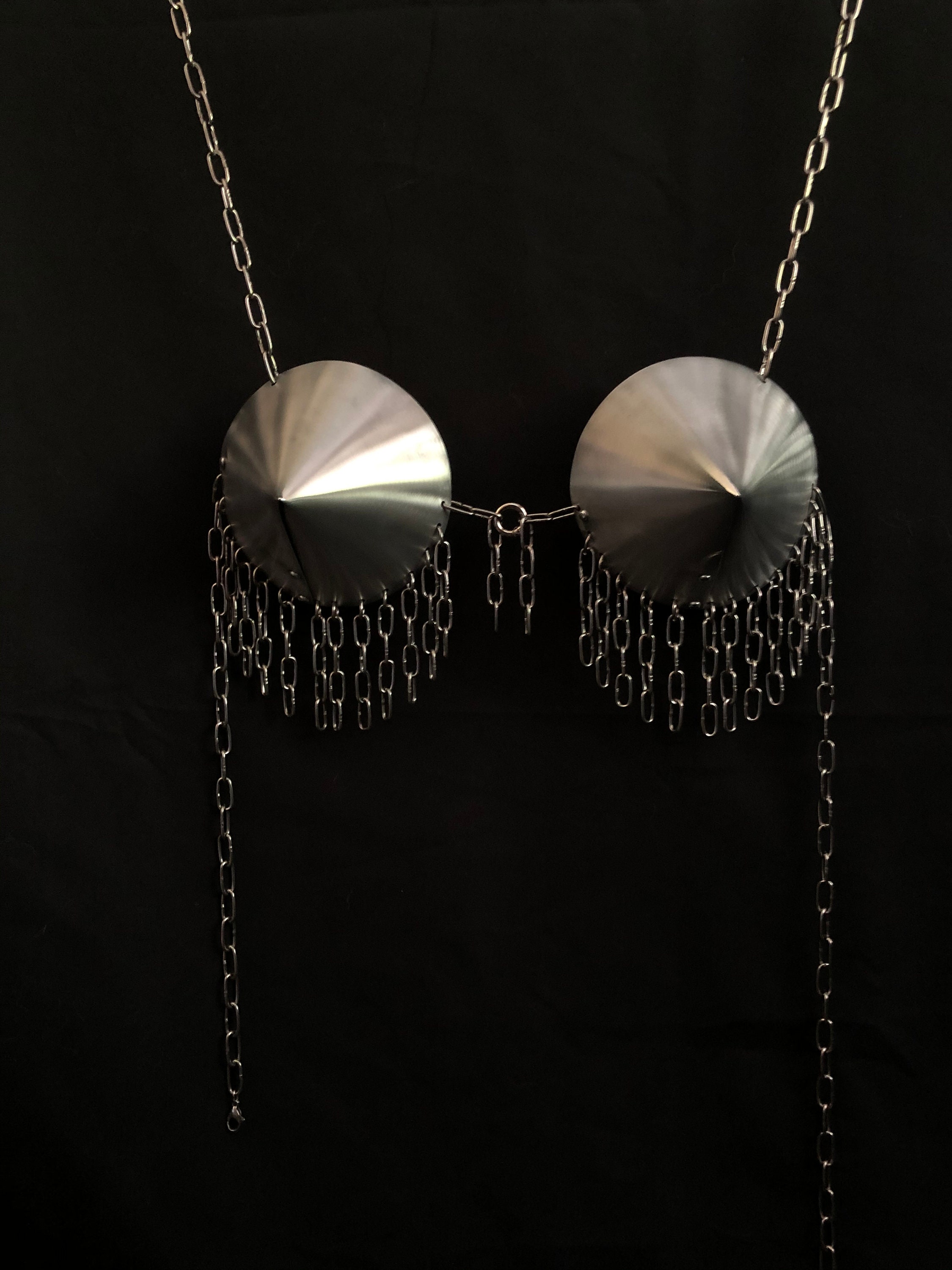Cone Metal Bra With Chains - Etsy