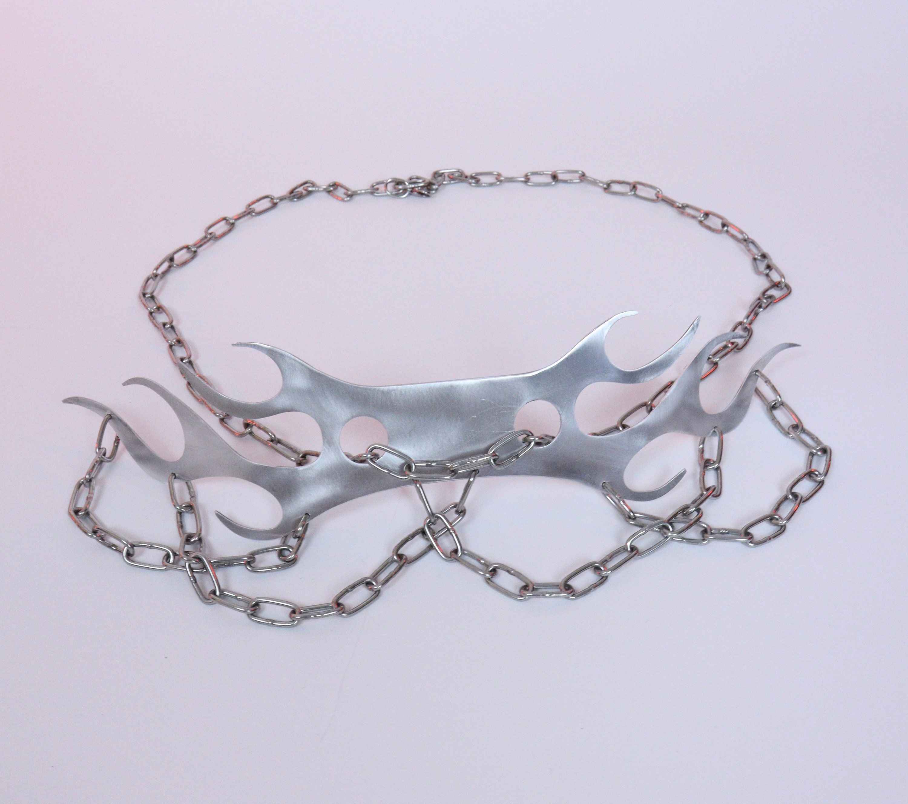 Metal Flame Bikini With Chains - Etsy