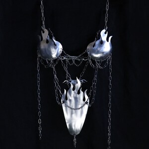 Metal Flame Bikini With Chains - Etsy