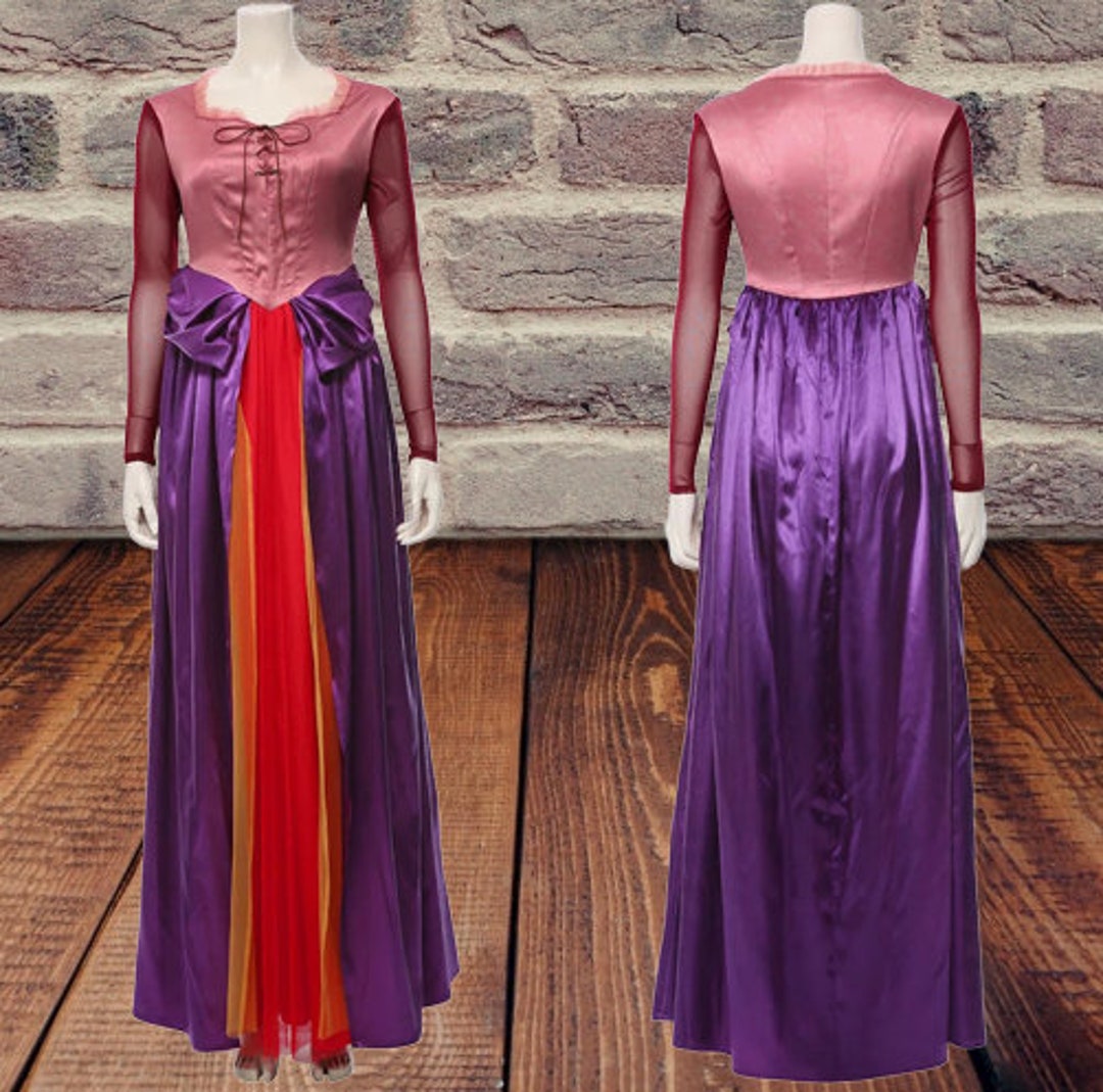 Hocus Pocus Sarah Inspired Costume Halloween Cosplay Dress Salem Witch ...