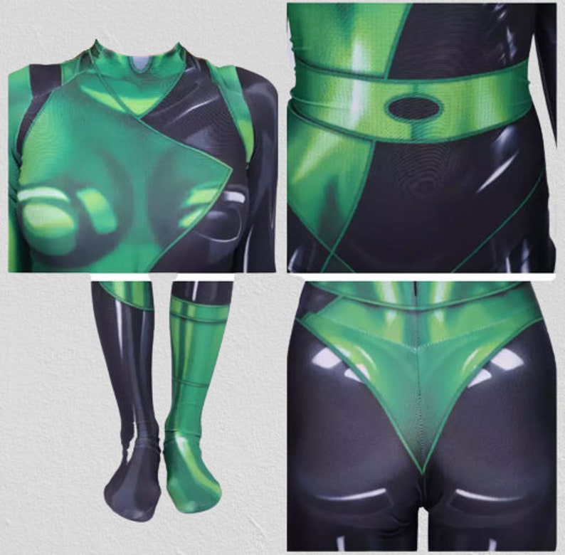 Shego Inspired Costume Halloween Cosplay Jumpsuit Kids & - Etsy