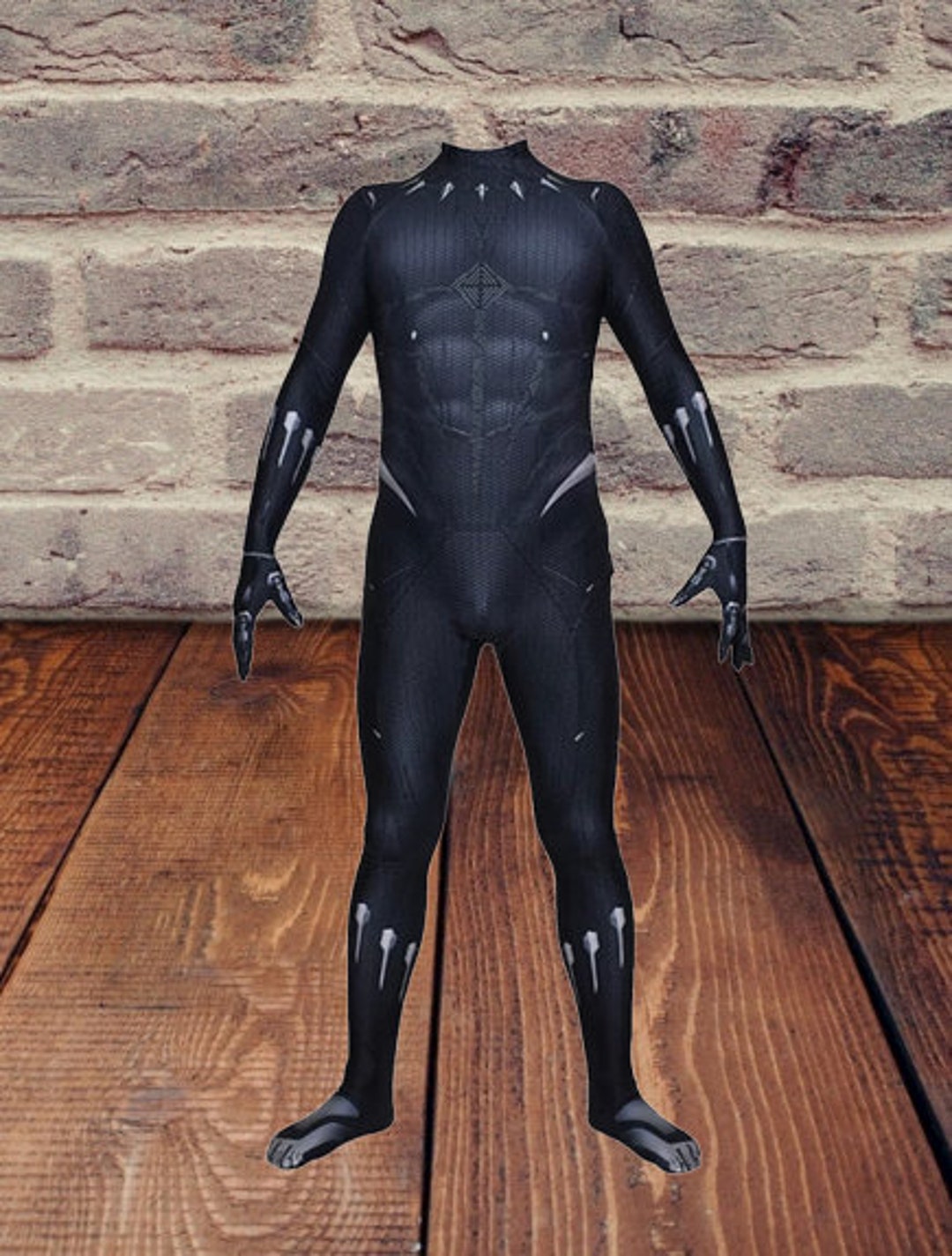 2 Styles Black Panther Inspired Costume Halloween Cosplay Jumpsuit Kids ...