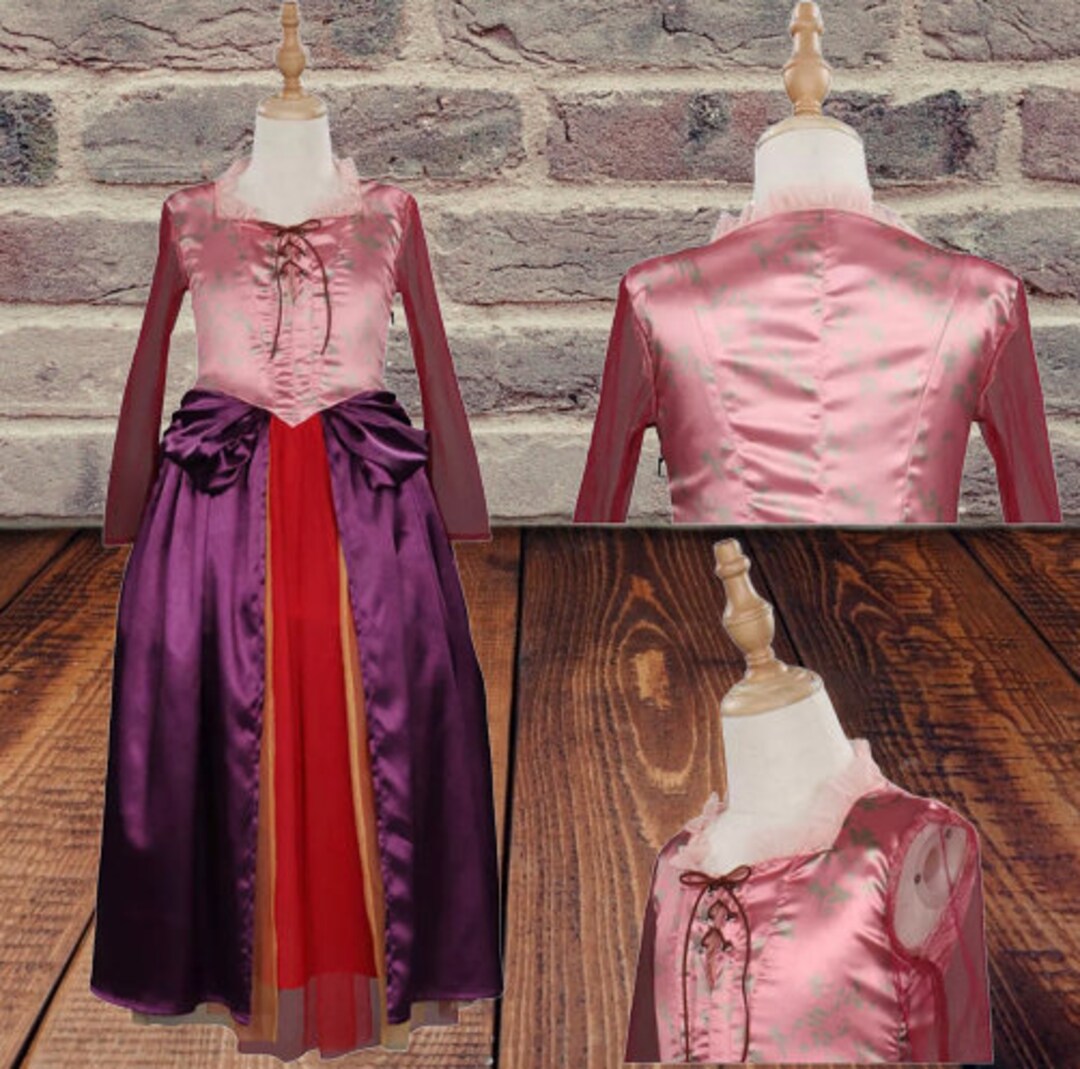 Hocus Pocus Sarah Inspired Costume Halloween Cosplay Dress Salem Witch ...